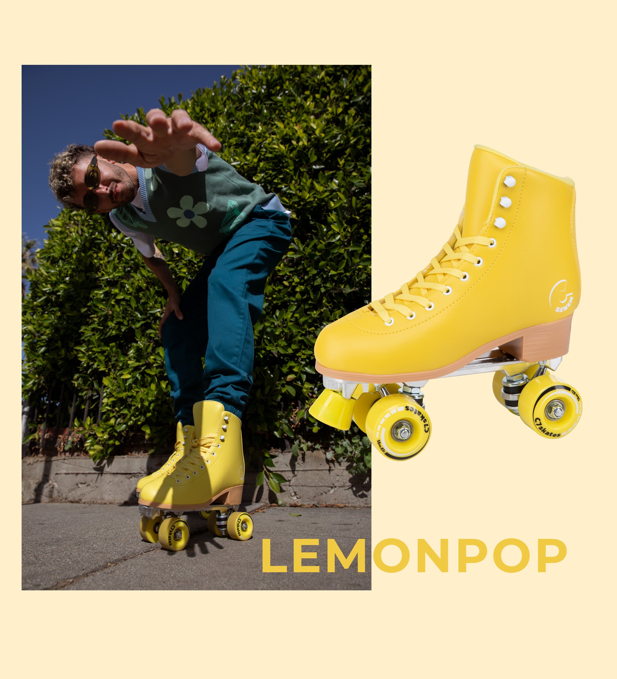 C7skates Premium Lemonpop Quad Skates C7skates Premium Lemonpop Quad Skates